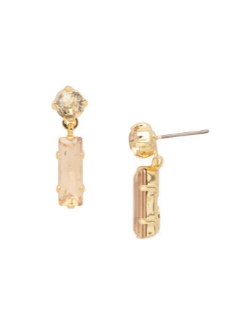 Dark Champagne Bindi Studded Dangle Earrings